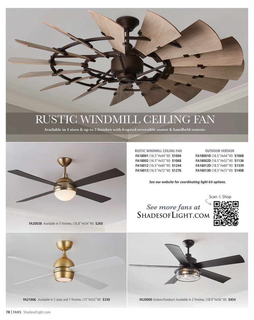 Windmill Ceiling Fan Style 60" Outdoor Rustic Windmill Ceiling Fan